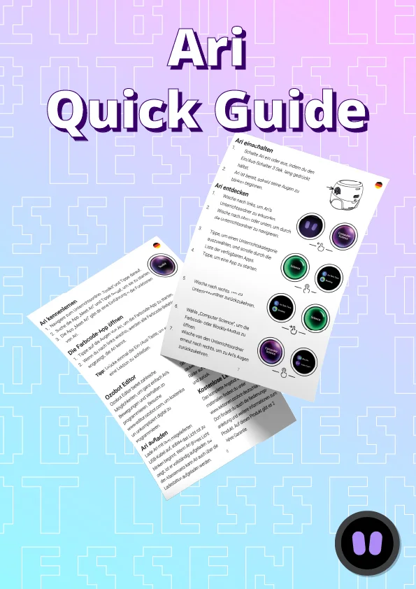 Ari Quick Guide – Ozobot Lektionen